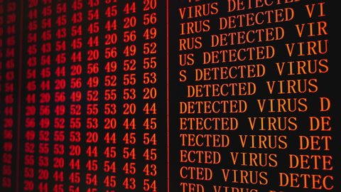 Program Hex Virus Detected Red Text Stock Footage Video (100% Royalty ...