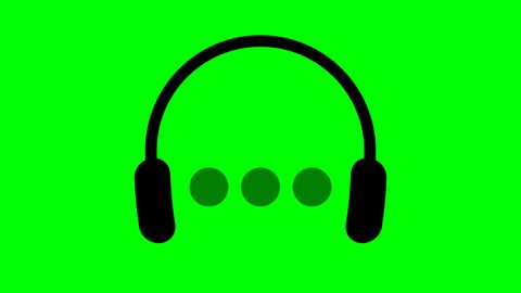 headphone animation green screen Stock Footage Video (100% Royalty-free ...