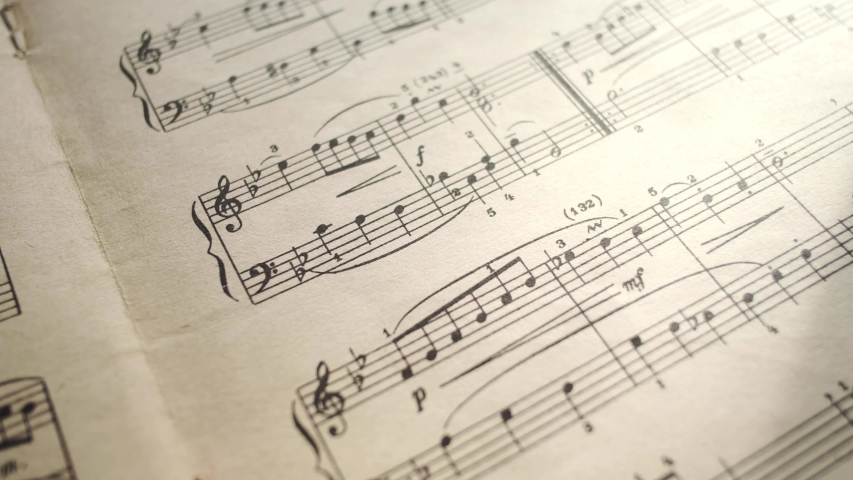 Music manuscript notes symbols Stock Video Footage - 4K and HD Video ...