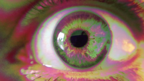 Hypnotic Eye Approaching Psychedelic Seamless Loop Stock Footage Video ...