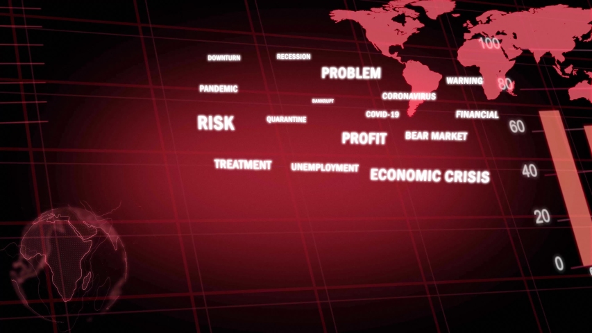 Declining Chart Animation On Virtual Background: стоковое видео (без ...