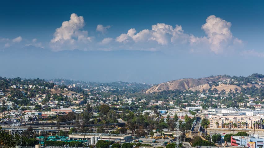 aerial timelapse northeast los angeles cityscape Stock Footage Video ...