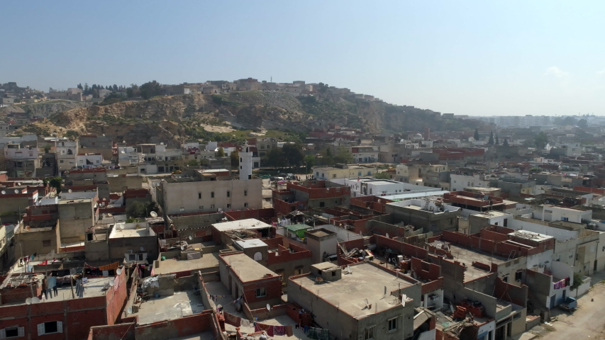 Aerial Drone View: Urban Slums Stock Footage Video (100% Royalty-free ...