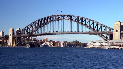 Train Crossing Sydney Harbour Bridge Popular Stock Footage Video (100% ...