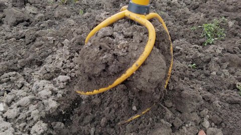 Special Device Used Process Dig Land Stock Footage Video (100% Royalty ...