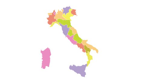 Italy 2digit Postcodes Map Stock Vector (Royalty Free) 195968114 ...