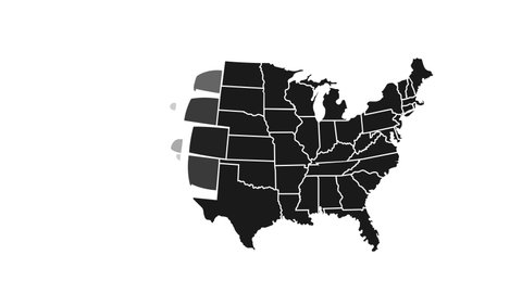 Poster Map United States America State Stock Vector (Royalty Free ...