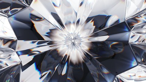 Beautiful Sparkling Diamond Rotating Looping Animation Stock Footage ...