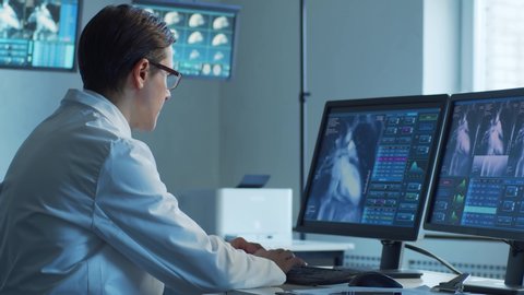 Smart Male Programer Working On Desktop Stock Photo 1590824893 ...