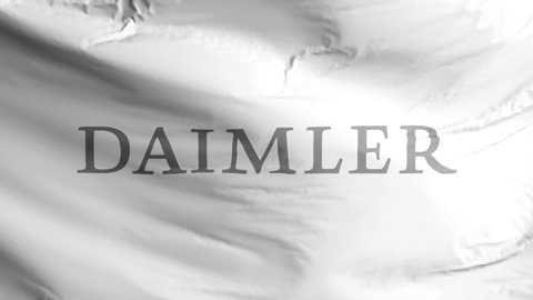 Daimler Car Logo Closeup Waving Auto Stock Footage Video (100% Royalty ...