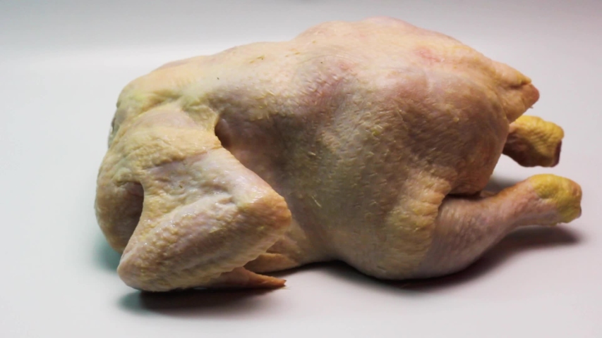 broiler chicken carcass raw meat cooking Stock Footage Video (100% ...