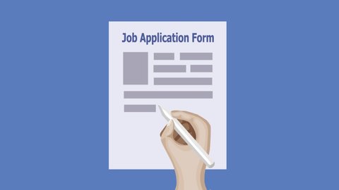 31 Employment job application template design Stock Video Footage - 4K ...