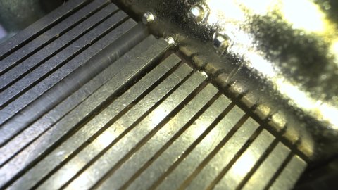 Vintage Music Box Mechanism Metal Prongs Stock Footage Video (100% ...