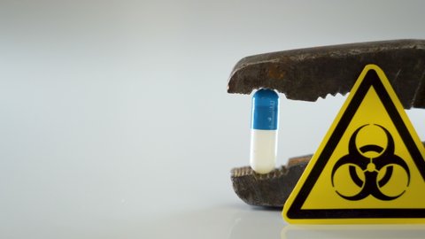 Extremely Dangerous Liquids Glass Bottles Standing Stock Footage Video ...