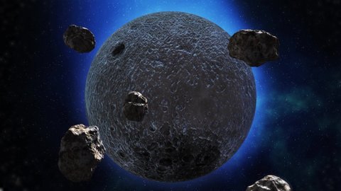 Highspeed Animation Flying Asteroids Meteorites Moon Stock Footage ...