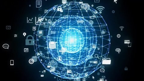 communication network concept gui graphical user Stock Footage Video ...