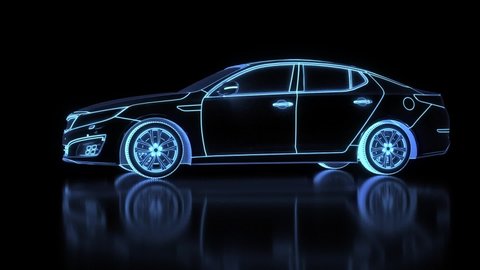 Changing Shape Sports Car Computer Generated Stock Footage Video (100% ...