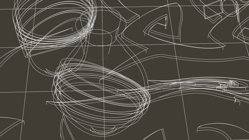 3d Animation, Glass Bottle, Wireframe Stock Footage Video (100% Royalty ...