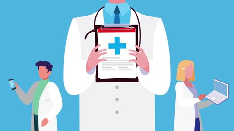 Medical Form Medical Report Charactersclipboard Cross Stock Vector ...