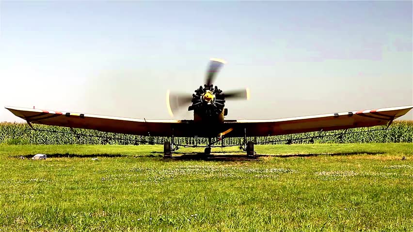 old crop duster on ground yellow Stock Footage Video (100% Royalty-free ...