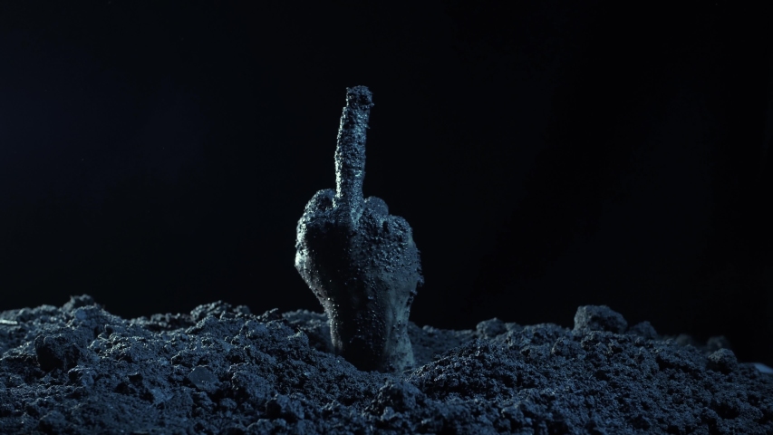 zombie hand show middle finger Stock Footage Video (100% Royalty-free ...