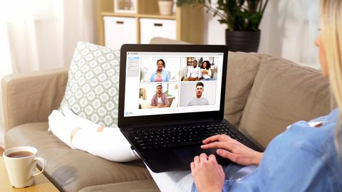 Virtual Communication Technology People Concept Smiling Stock Footage ...