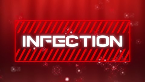 Animation Word Infection Red Frame Over Stock Footage Video (100% ...
