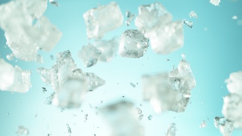 High Quality Exploding Ice Cubes 4k Stock Footage Video (100% Royalty ...