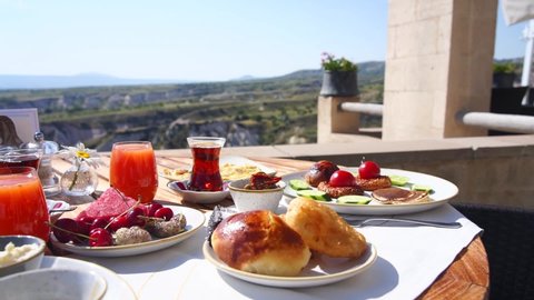 Close View Healthy Traditional Breakfast Table Stock Footage Video (100 ...