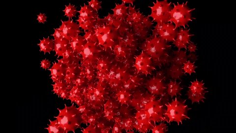 Virus Disease Splitting On Black Background Stock Footage Video (100% ...