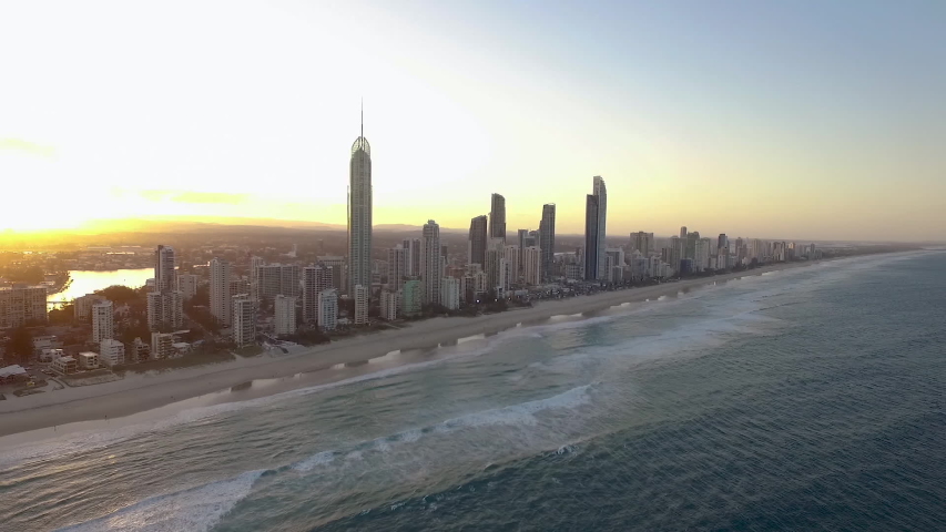 Surfers Paradise skyline in the Gold Coast in Queensland, Australia ...