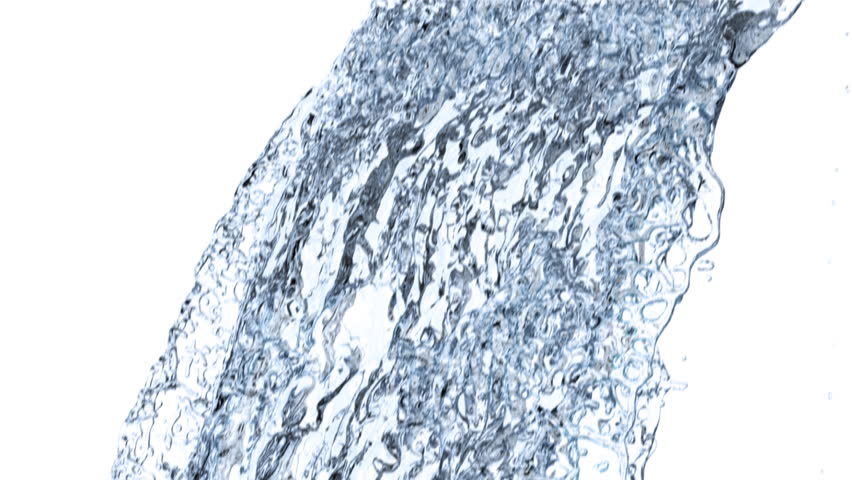 water falling on white background side Stock Footage Video (100% ...