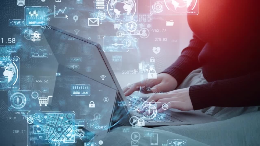 communication network concept gui graphical user Stock Footage Video ...