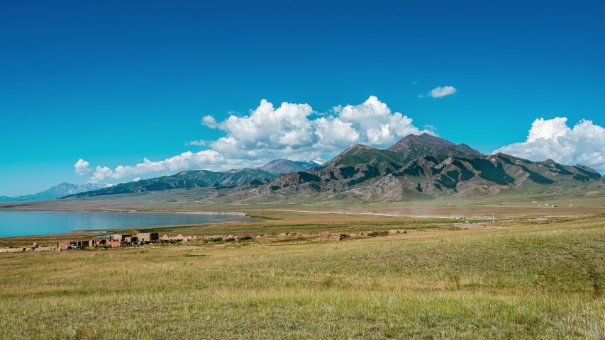 Hills and grassland with clouds in Pakistan image - Free stock photo ...