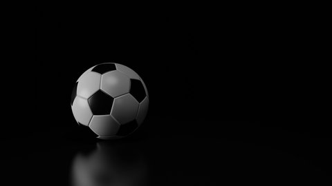 Football Bounce On Ground 3d Animation Stock Footage Video (100% ...