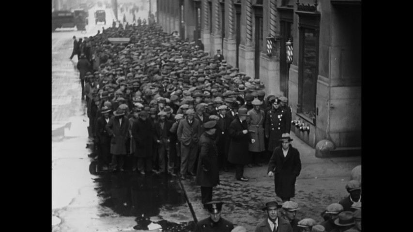 Circa 1930 - Poor Men Stock Footage Video (100% Royalty-free ...
