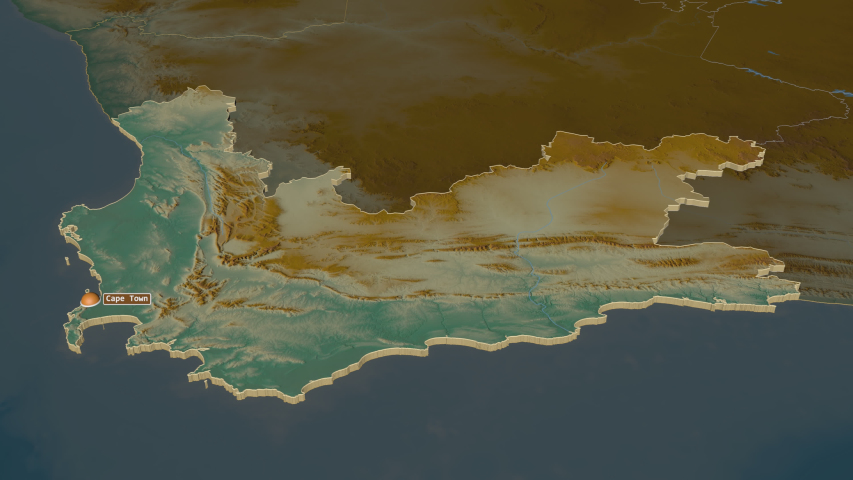 Elevation Map of Cape Town, South Africa image - Free stock photo ...