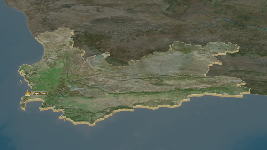 Elevation Map of Cape Town, South Africa image - Free stock photo ...