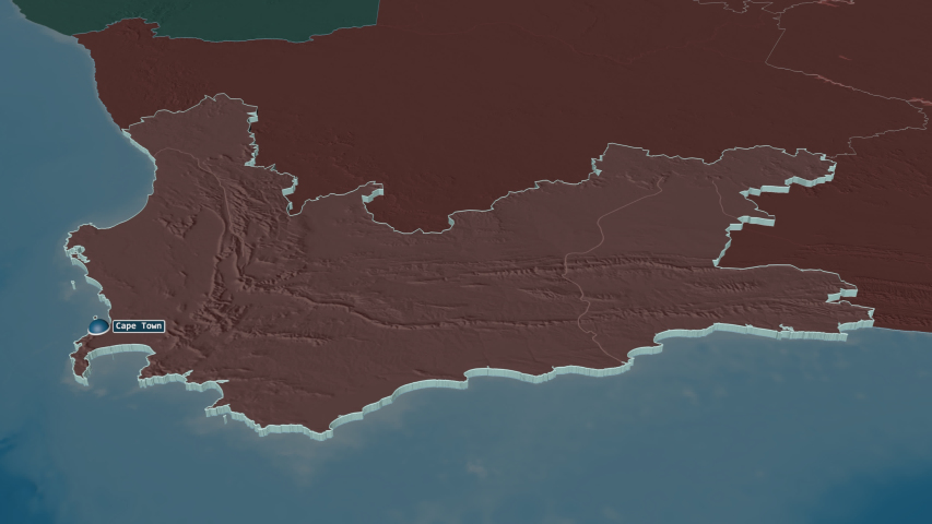 Elevation Map of Cape Town, South Africa image - Free stock photo ...