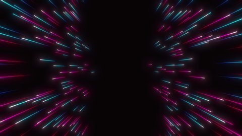 Speed Digital Lights Neon Glowing Rays Stock Footage Video (100% ...