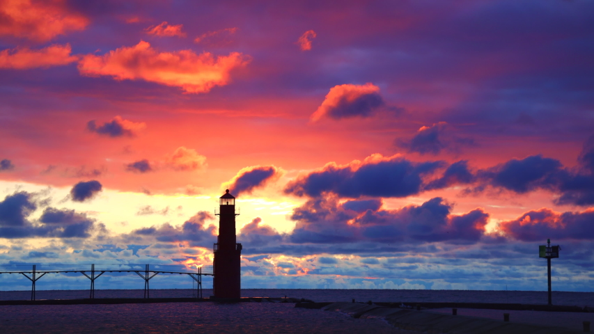 Beautiful Sunset at Algoma, Wisconsin image - Free stock photo - Public ...