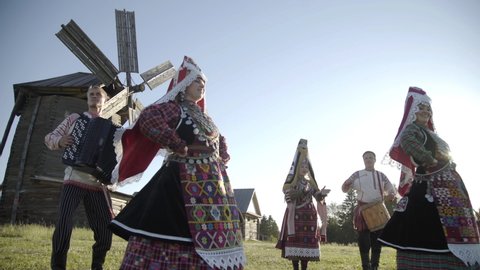 Folklore Ensemble Indigenous People Dancing Traditional Stock Footage ...