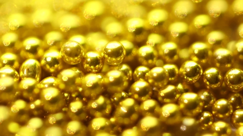 small balls gold abstract background Stock Footage Video (100% Royalty ...