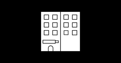 Simple Condominium Icon Animation No Background Stock Footage Video ...