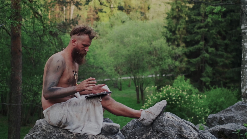 wild primitive savage dancing modern tablet Stock Footage Video (100% ...