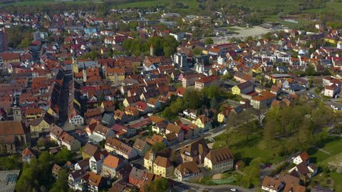 Aerial View City Crailsheim Germany On Stock Footage Video (100% ...