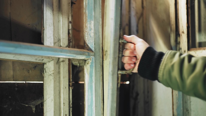 guy tries open old window by Stock Footage Video (100% Royalty-free ...