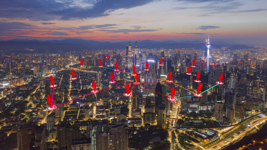 human interaction graphic time lapse kuala Stock Footage Video (100% ...