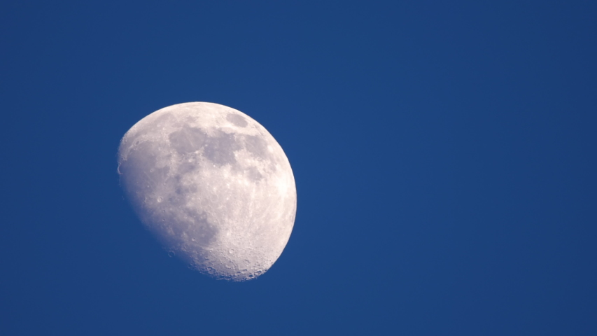 half moon beautiful view evening may Stock Footage Video (100% Royalty ...