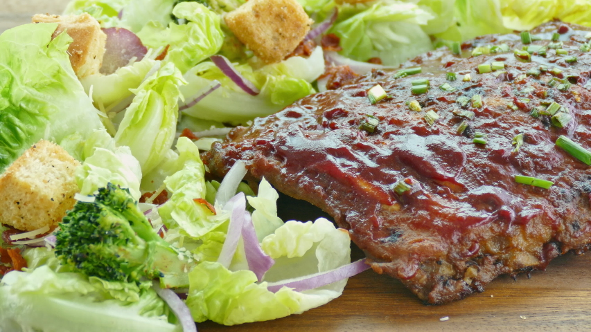 Grill Pork Rip Steak with Stock Footage Video (100% Royalty-free ...